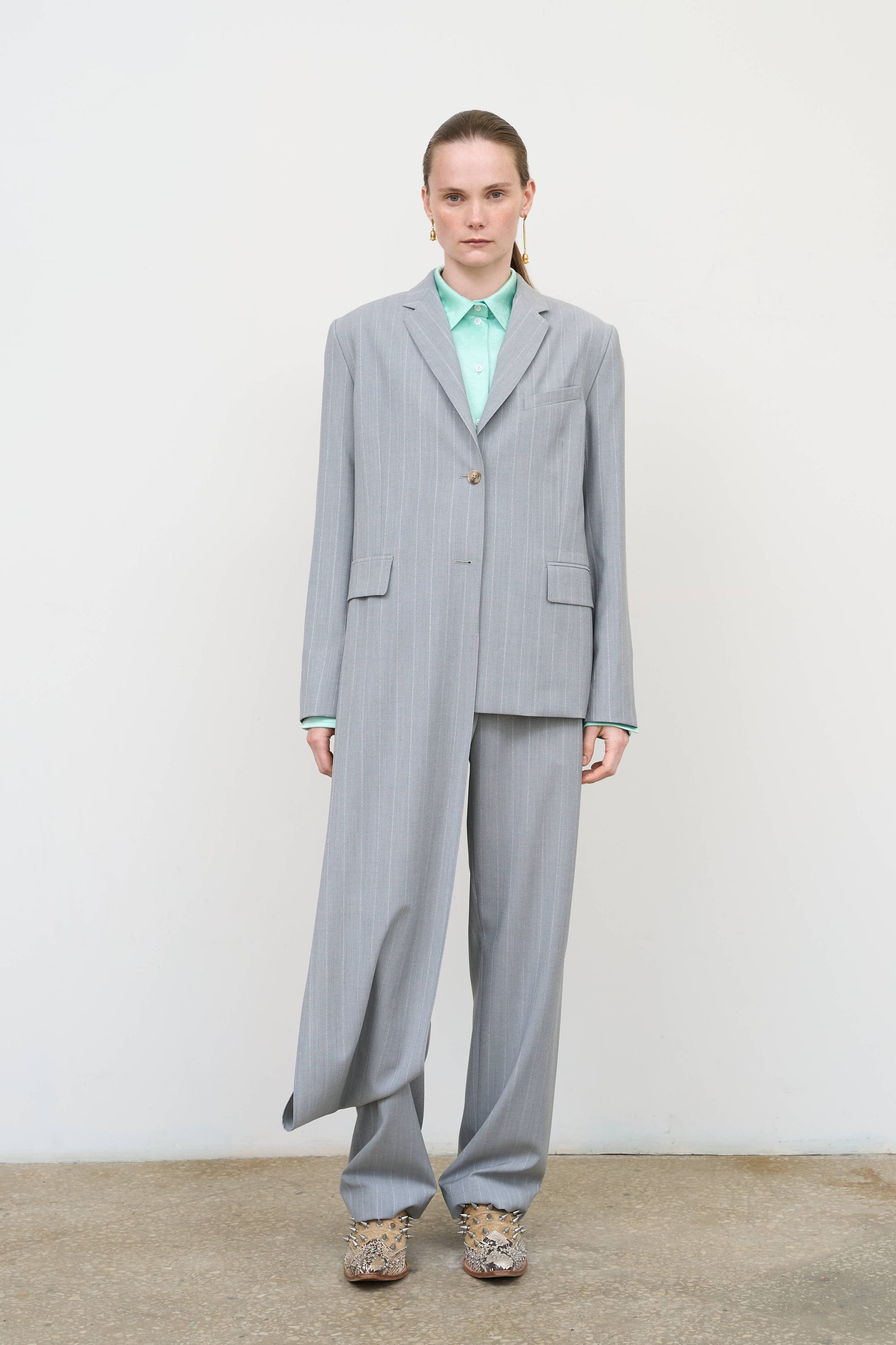 Scarf-Lapel Deconstructed Jacket | LITKOVSKA